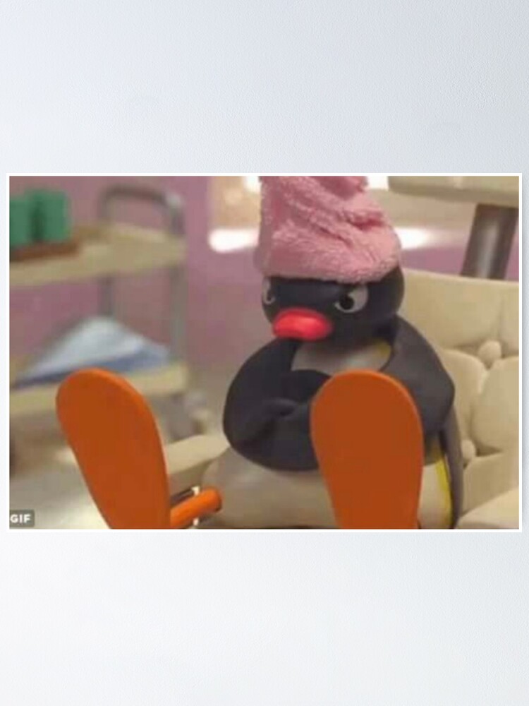 "Pingu the penguin meme" Poster for Sale by Haya20 | Redbubble
