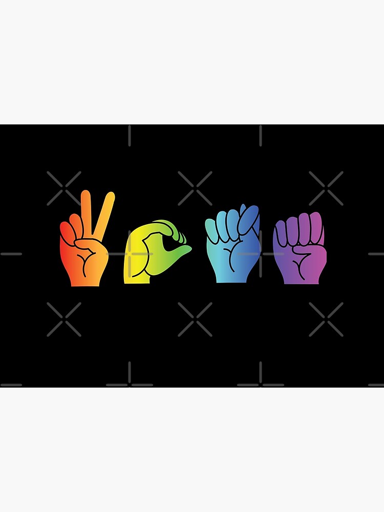"Vote in American Sign Language (ASL) ☆ Rainbow" Poster for Sale by ...