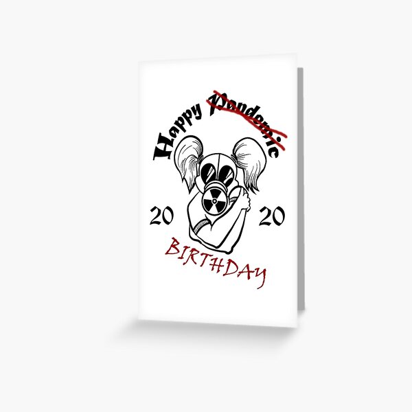 "Gas Mask Girl Pandemic Birthday Hug" Greeting Card for Sale by IAF ...