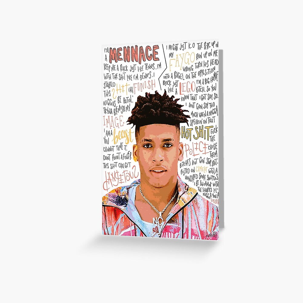 "NLE Choppa" Greeting Card by Naomillustrates | Redbubble