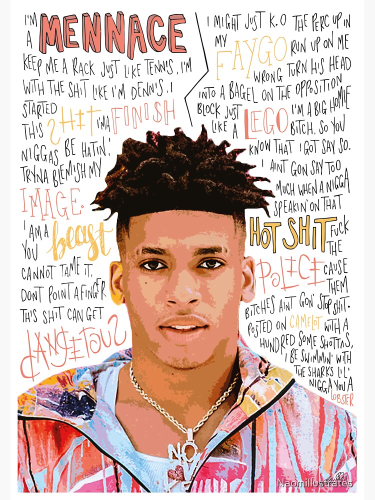 "NLE Choppa" Sticker by Naomillustrates | Redbubble