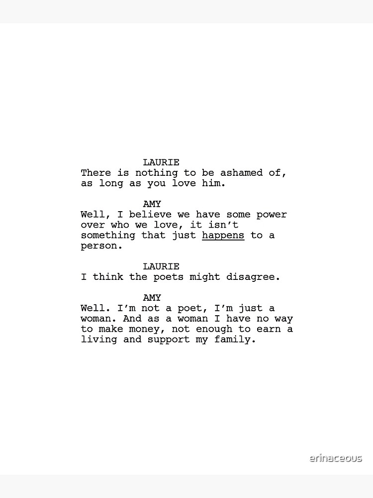 "Little Women (2019)- Screenplay Quote" Mounted Print for Sale by ...