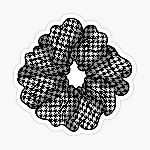 "Scrunchie Black & White Hair Scrunchy" Sticker by laurasgallery ...