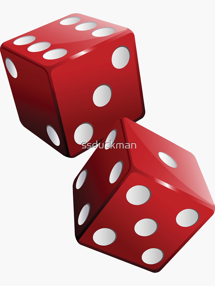"Red Dice" Sticker for Sale by ssduckman | Redbubble