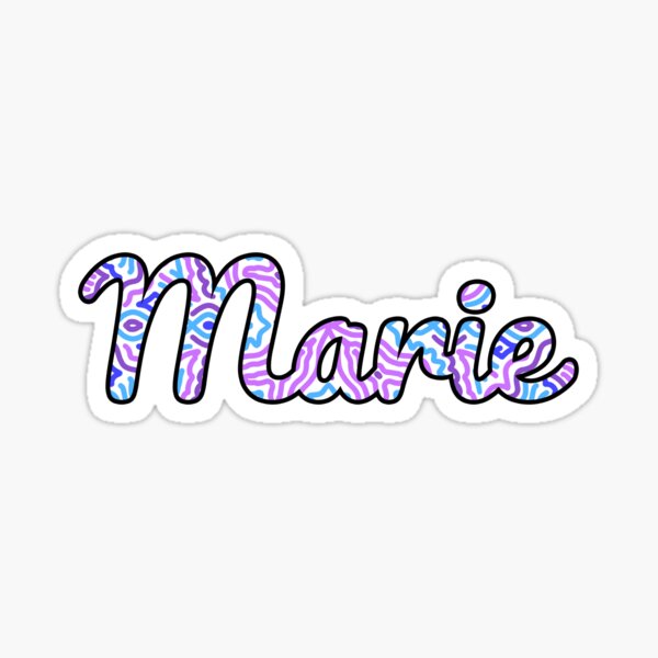"Marie Handwritten Name" Sticker for Sale by inknames | Redbubble