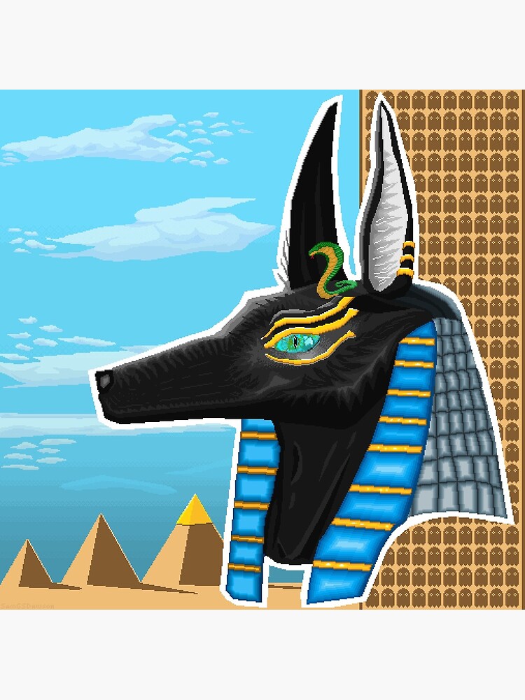 "'Anubis' Pixel Art" Art Print by flappyp | Redbubble