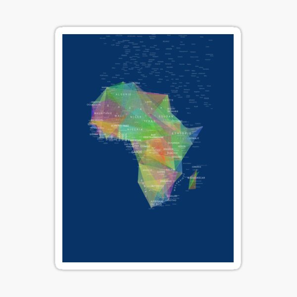 "graphic africa map" Sticker by jnlechat | Redbubble