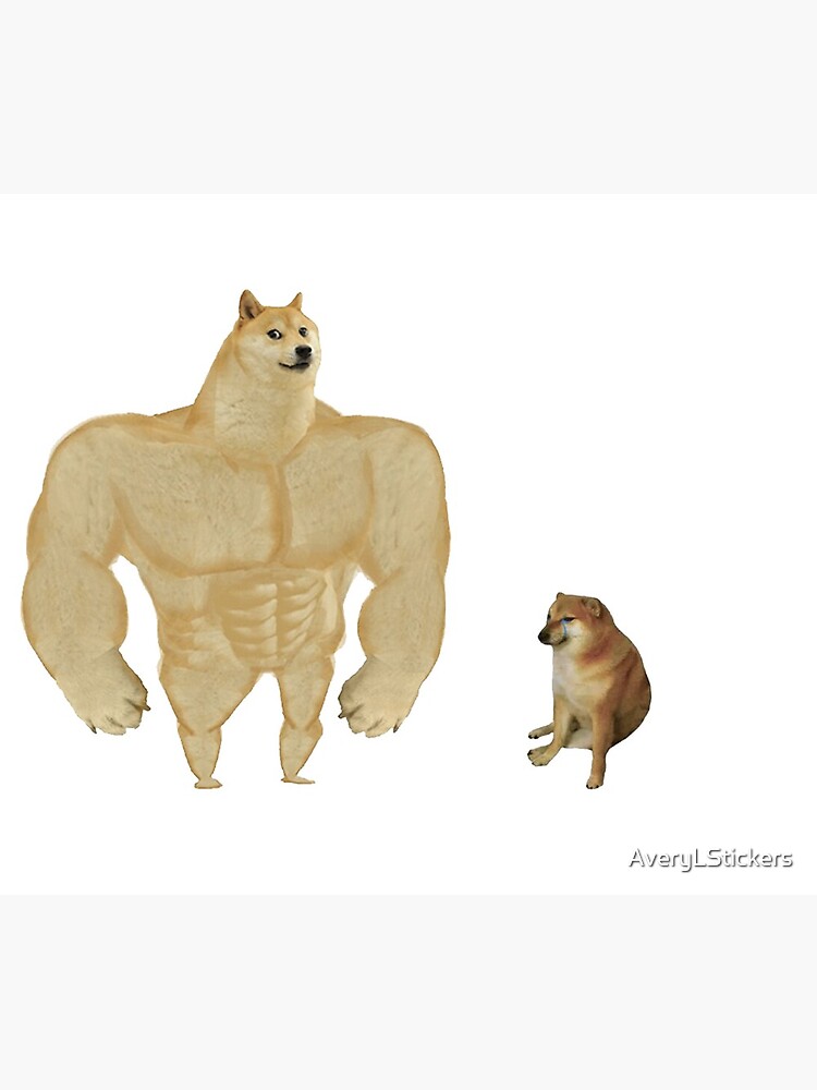 "Buff doge meme" Photographic Print for Sale by AveryLStickers | Redbubble