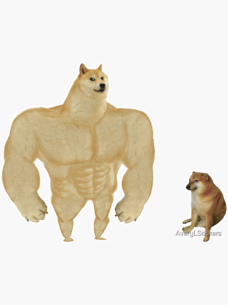 "Buff doge meme" Sticker by AveryLStickers | Redbubble