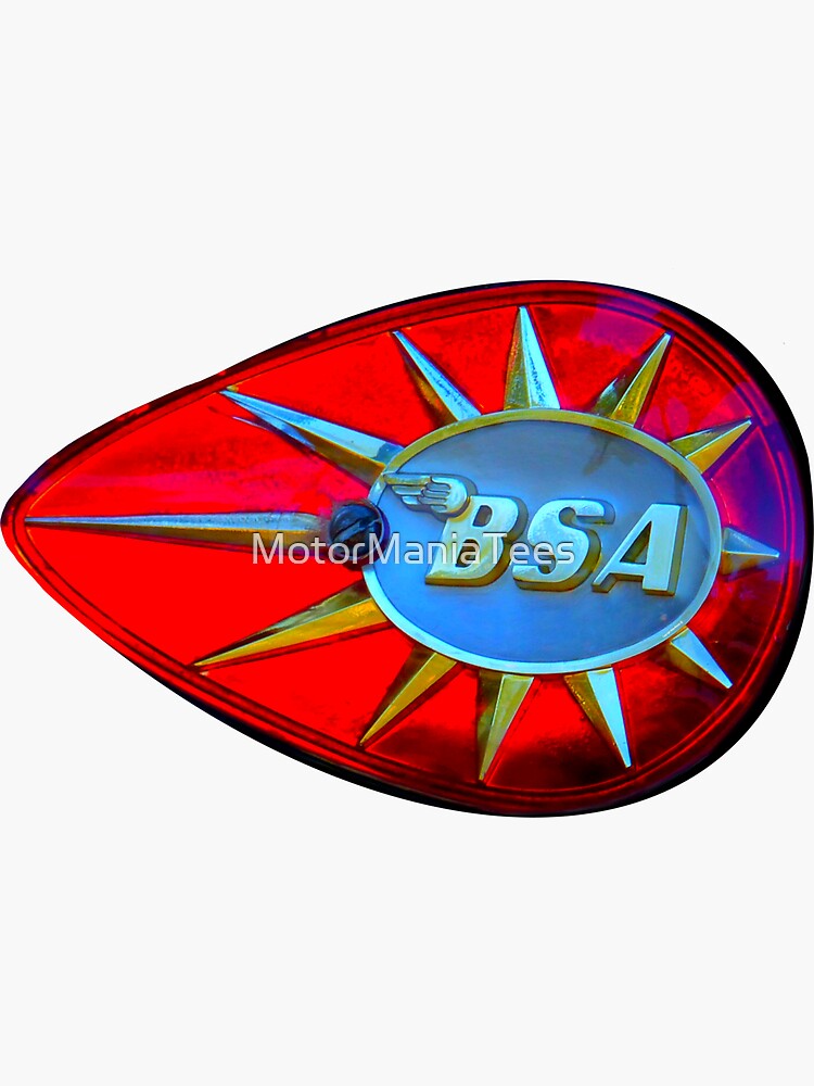 "Vintage BSA Motorcycle Tank Badge by MotorManiac " Sticker by ...