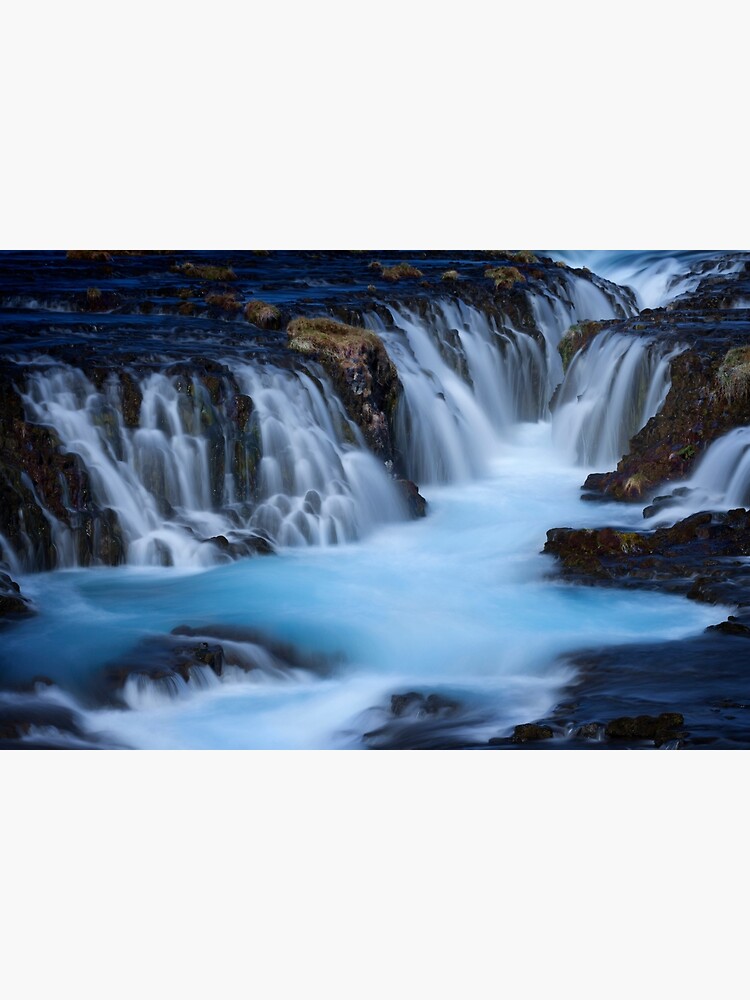 "The Blue Waterfalls" Poster for Sale by DominiqueDubied | Redbubble