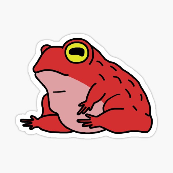 "Little Red Frog!" Sticker by tsfea | Redbubble