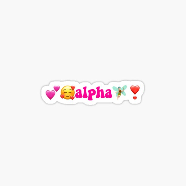 "alpha" Sticker for Sale by cool stickerz | Redbubble