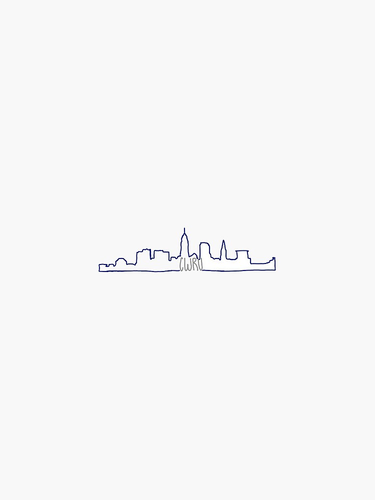 "CWRU with Cleveland Skyline" Sticker for Sale by jotan224 | Redbubble