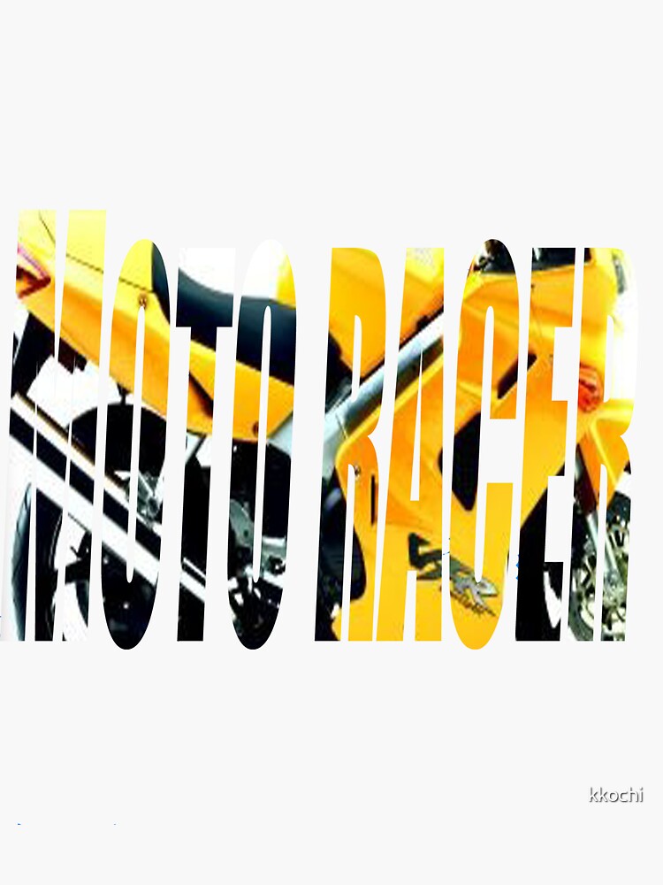 "Moto Racer Logo for redbuble" Sticker for Sale by kkochi | Redbubble