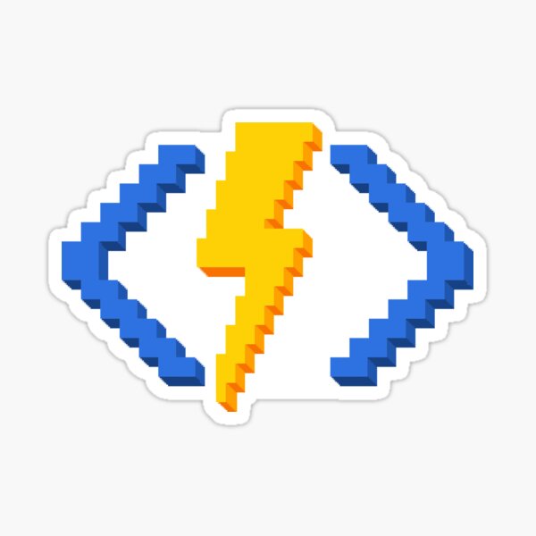 "8 bit Lightning bolt" Sticker for Sale by slambdev | Redbubble