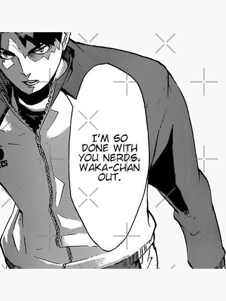 "waka-chan out" Sticker for Sale by awholeidiot | Redbubble