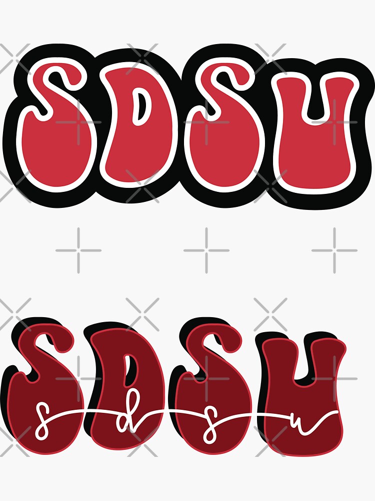 "SDSU" Sticker for Sale by coletteburd | Redbubble