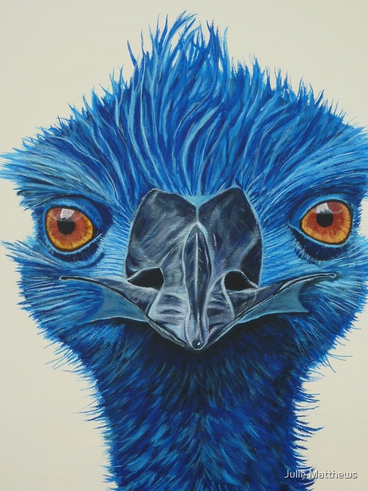 "Punk blue emu bird" iPhone Case for Sale by JulieMatthews21 | Redbubble