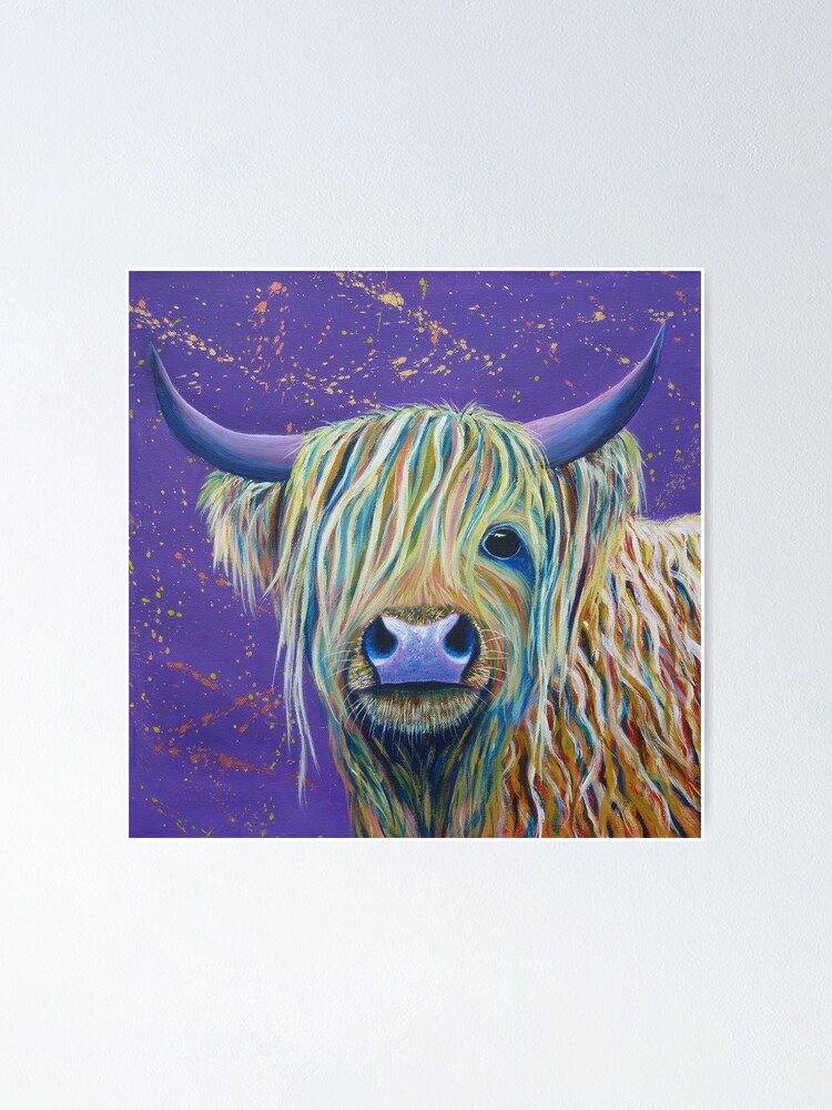 "Woolly Bully (Cow)" Poster by JulieMatthews21 | Redbubble