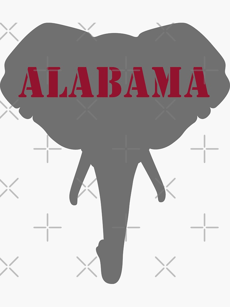 "Alabama Face Mask, Alabama State Elephant" Sticker for Sale by ...