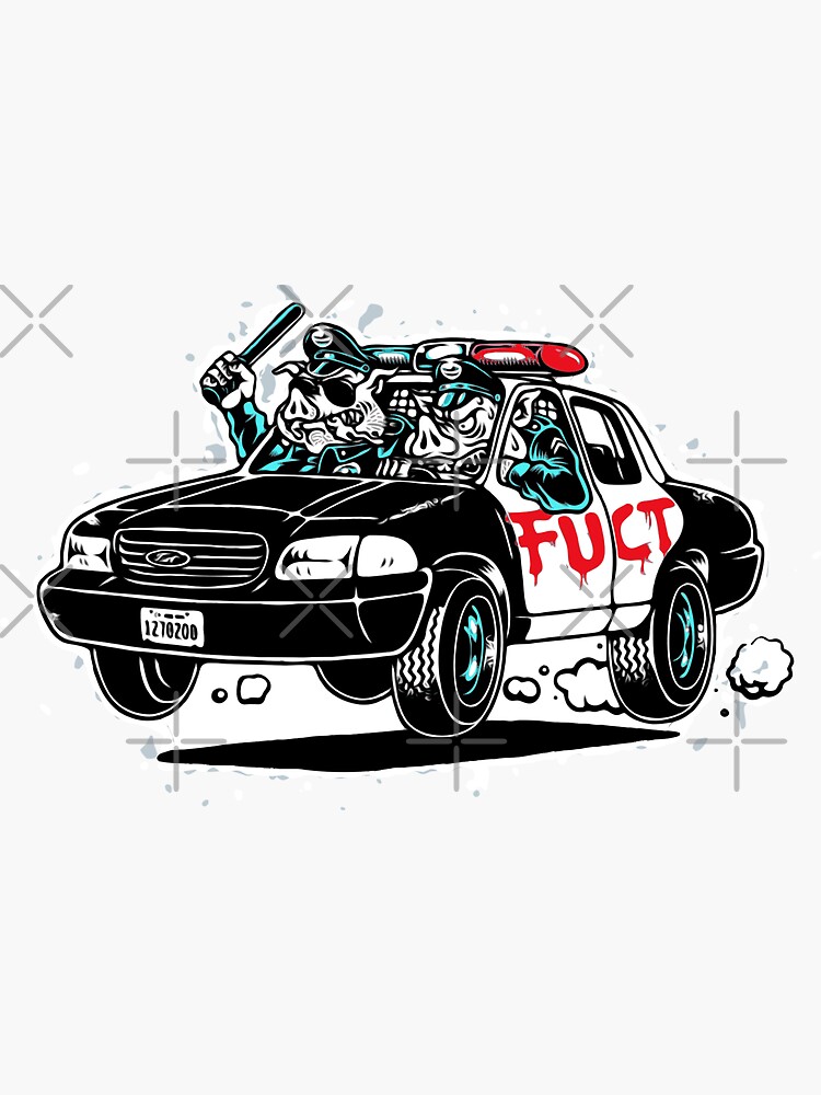 "ACAB Pig police car" Sticker by Rawpixel | Redbubble