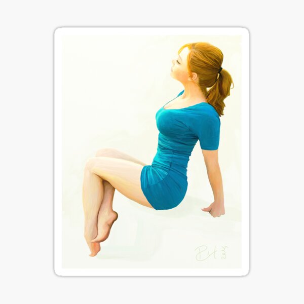 "Modern pin up - lady in the sun" Sticker for Sale by georgatos | Redbubble