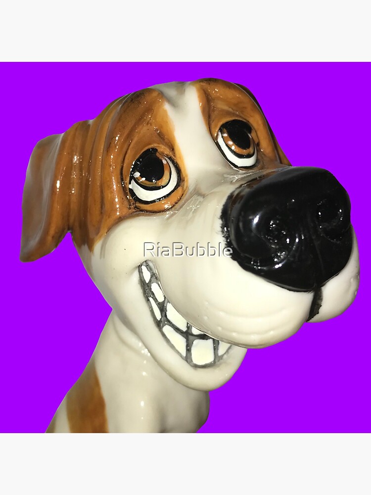 "Happy Smiling Dog" Sticker by RiaBubble | Redbubble