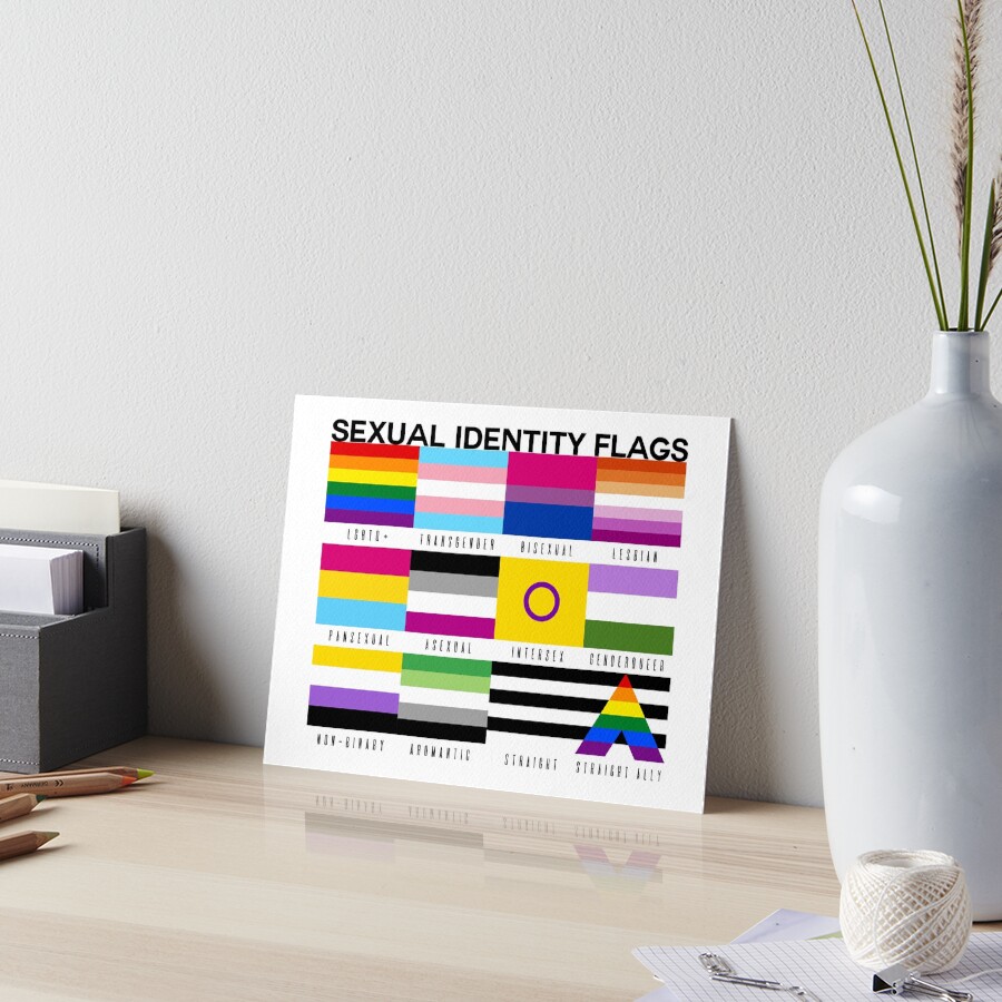 "SEXUAL IDENTITY PRIDE FLAGS, LGBTQ+ PRIDE MONTH" Art Board Print for ...