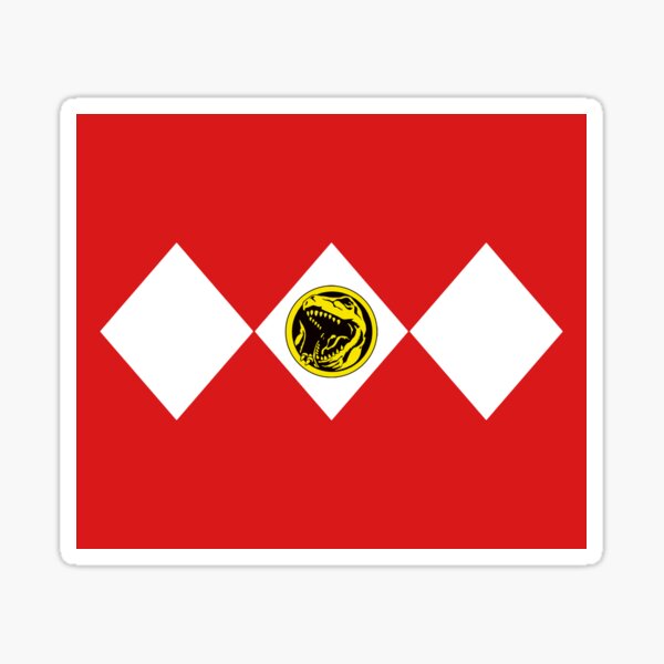 "MMPR Red Ranger With Coin" Sticker for Sale by EstelaGremista | Redbubble