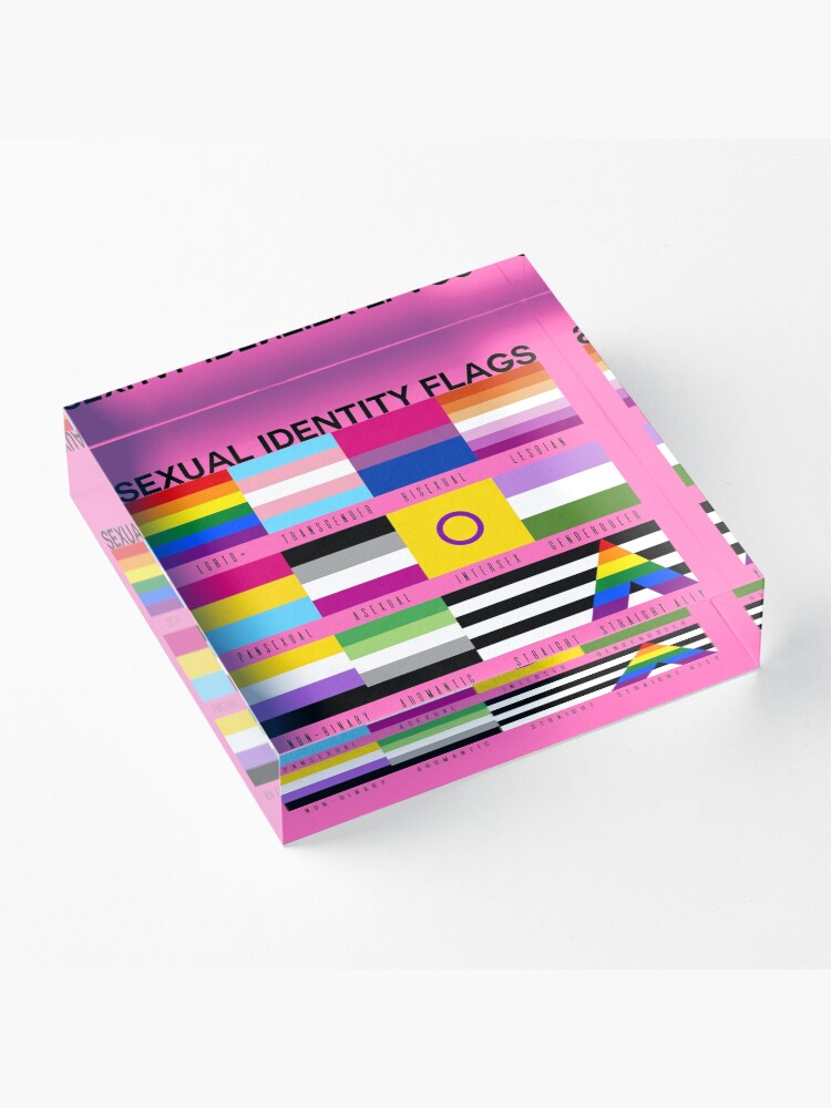 Sexual Identity Pride Flags Lgbtq Pride Month Pink Acrylic Block
