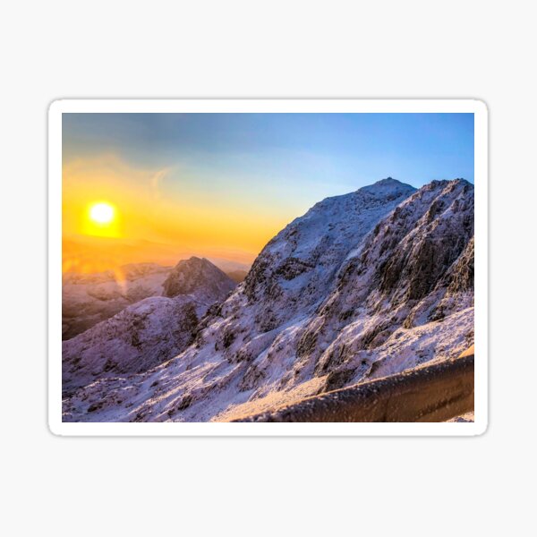 "Snowdon Sunrise " Sticker for Sale by MAC-Snaps | Redbubble