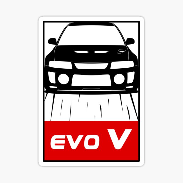 "Mitsubishi Lancer Evo 5" Sticker by shakotan | Redbubble