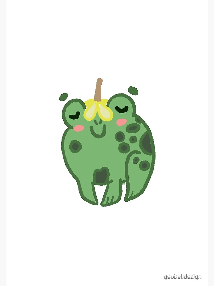 "Flower Hat Frog" Poster for Sale by geobelldesign | Redbubble