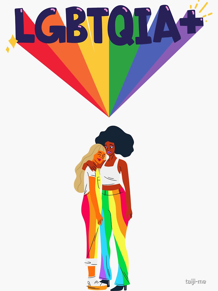 ""LGBTQIA" Colorful Illustrated Graphic Design" Sticker for Sale by ...