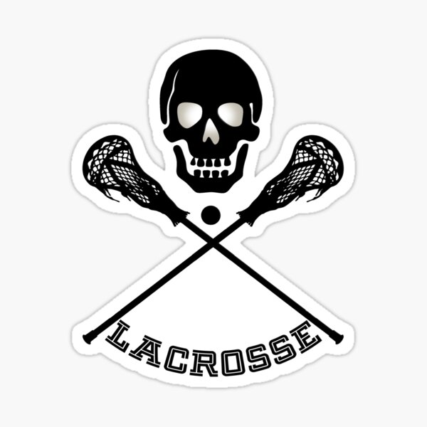 "Skull and Lacrosse Sticks " Sticker for Sale by Gravityx9 | Redbubble