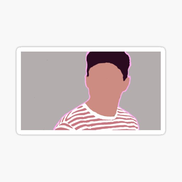 "Niall horan pink outline" Sticker for Sale by Abbydingo | Redbubble