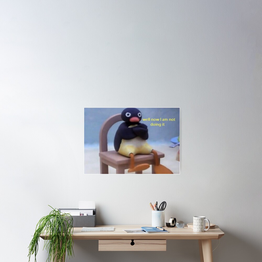 "pingu the penguin meme " Poster for Sale by Haya20 | Redbubble