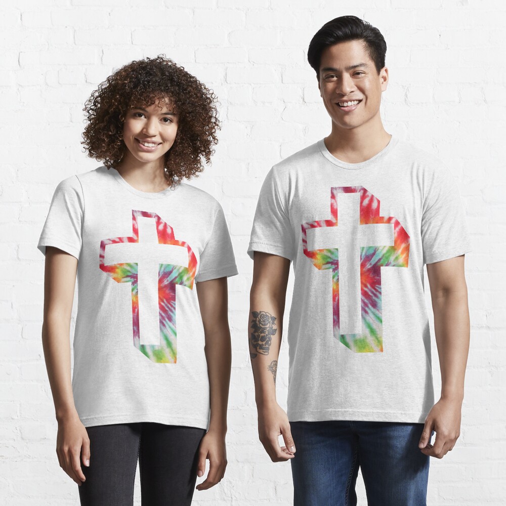 Tie Dye Cross T Shirt By Jtnc Redbubble