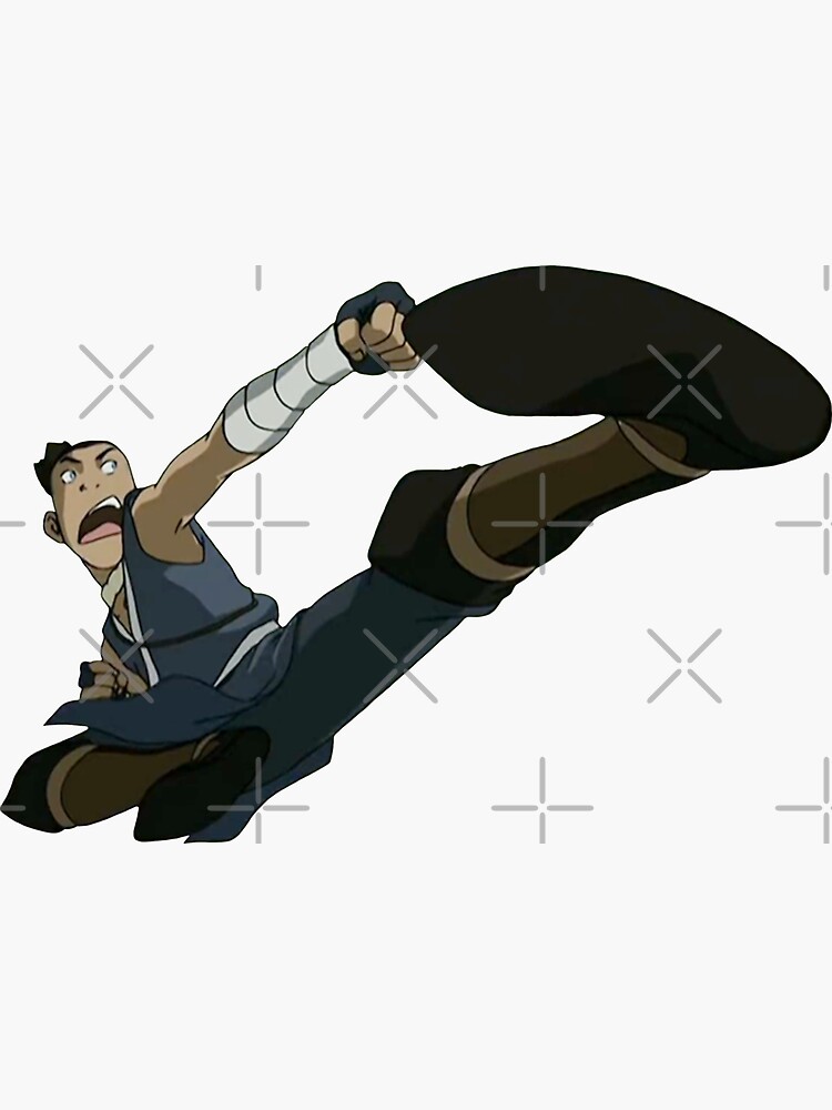 "Sokka Kick Avatar" Sticker for Sale by blueeyes374 | Redbubble