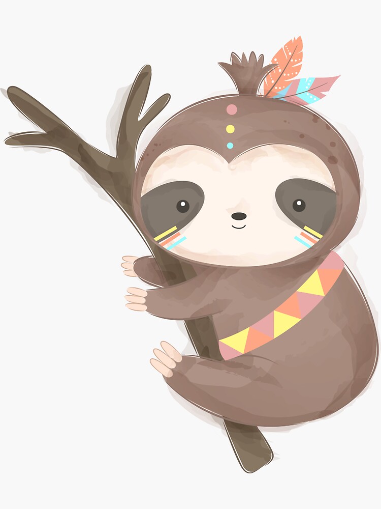 "Sloth Stack, Cute Sloth Vinyl Sticker, Best Friend Gift, Trendy ...