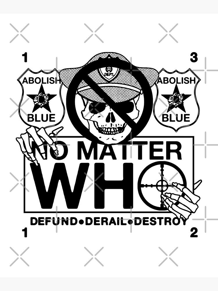 "abolish blue no matter who - 1312 acab design" Mounted Print for Sale ...
