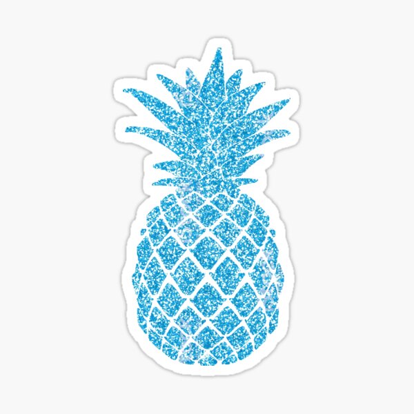 "Pastel Blue Pineapple - Blue Glitter Ananas " Sticker for Sale by ...