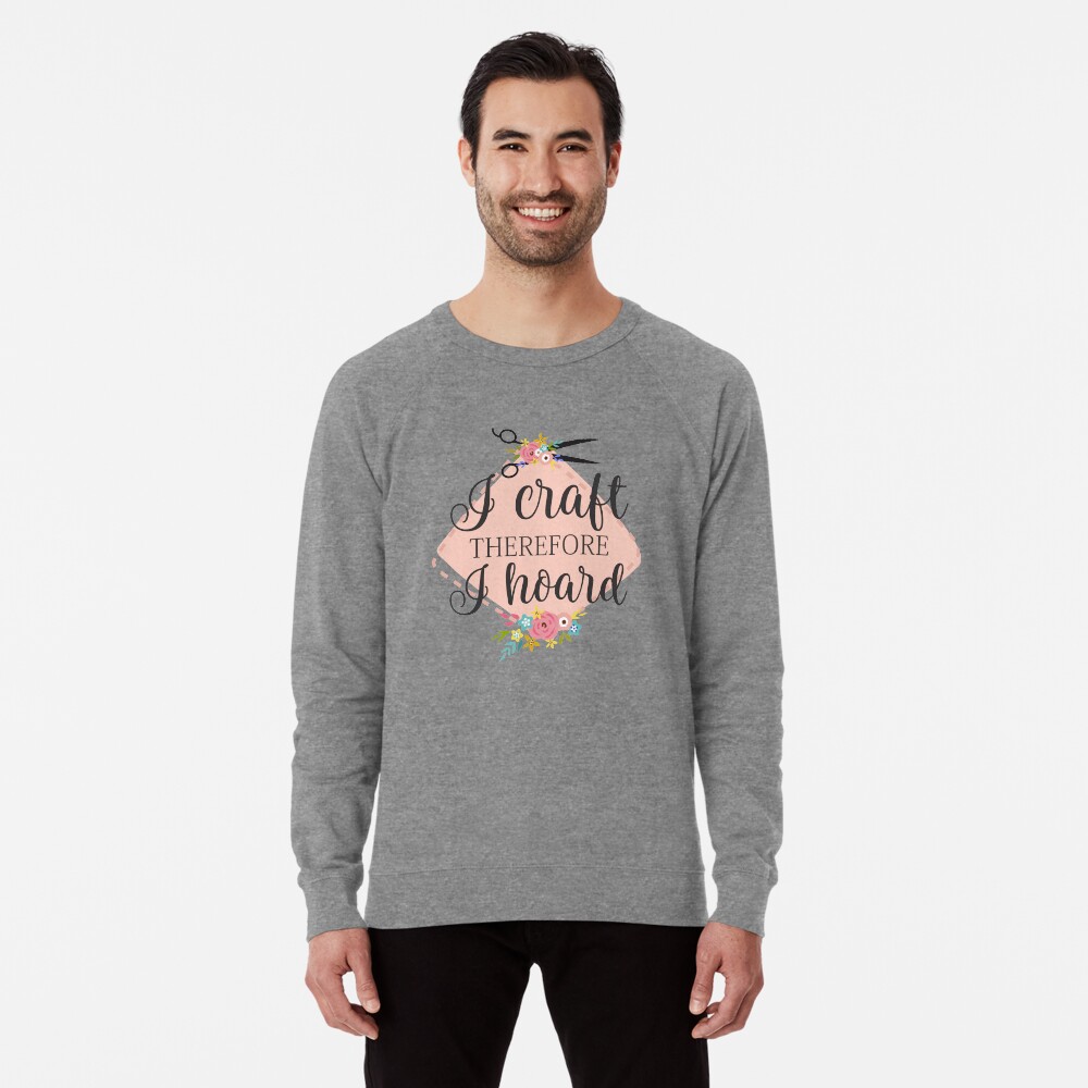 "I craft therefore I hoard" Sticker for Sale by giftsbyminuet | Redbubble