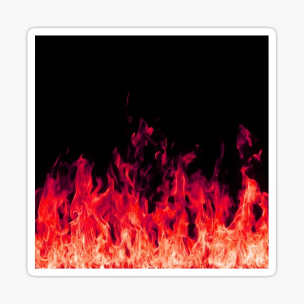 "Red Fire Flames" Sticker for Sale by graphicnology | Redbubble