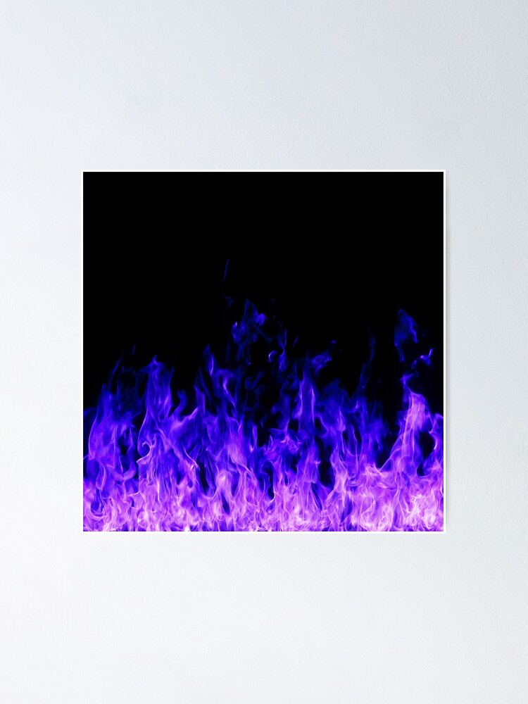 "Purple Fire Flames" Poster for Sale by graphicnology | Redbubble