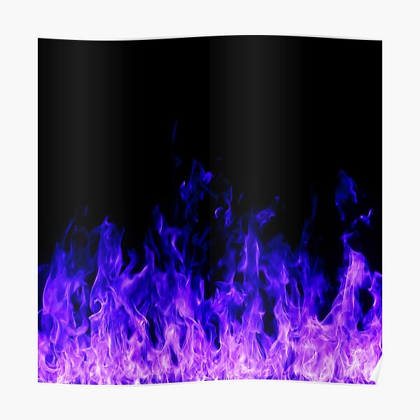 "Purple Fire Flames" Poster for Sale by graphicnology | Redbubble