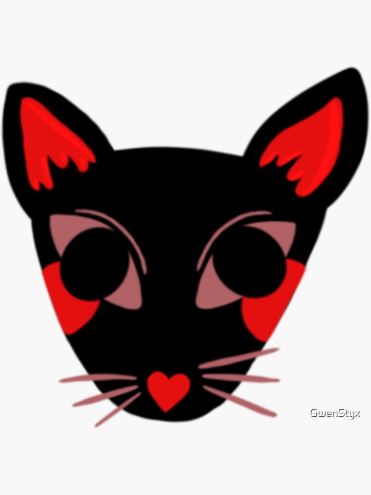 "Goth Kitty" Sticker by GwenStyx | Redbubble