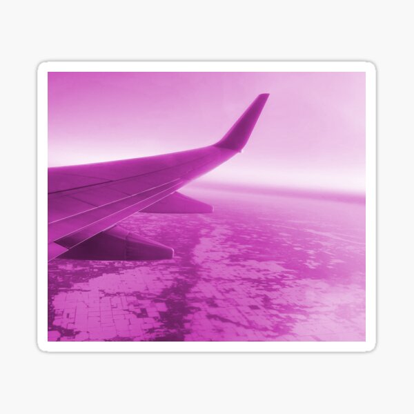 "airplane sunset aesthetic * pink *" Sticker by mariahmdesign | Redbubble