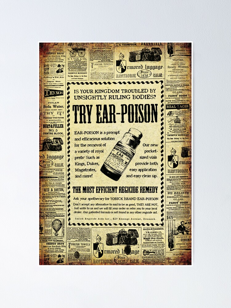 "Ear Poison Advertisement" Poster by LGuzzo | Redbubble